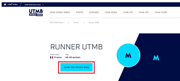 Link a result to your runner profile